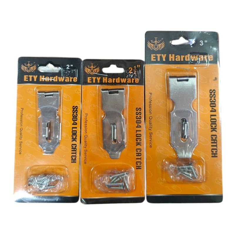 ETY Stainless safety hasp latch lock (2"/ 2.5"/3") blister pack ...