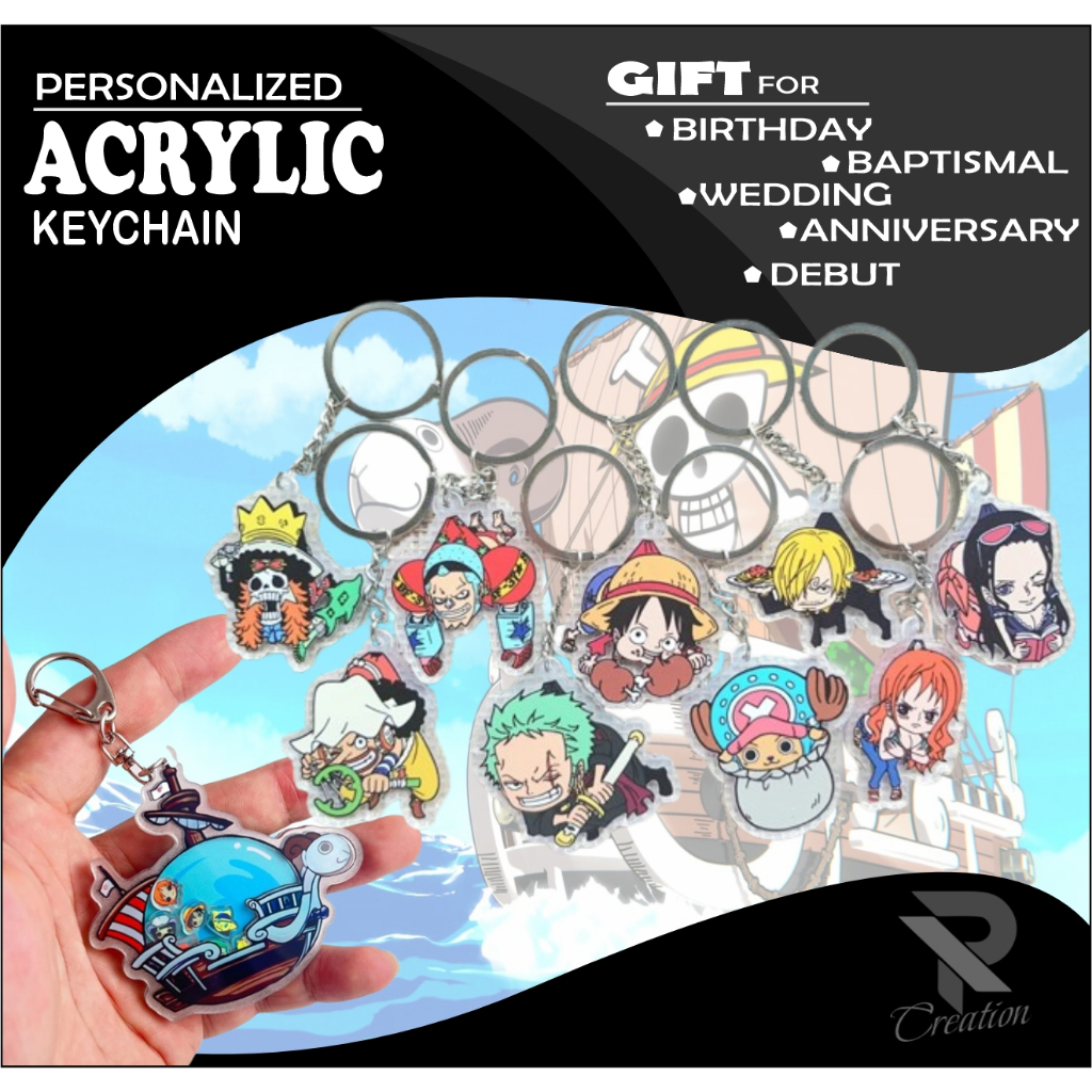 ONE PIECE CHIBI Acrylic Laser Cut Key Chain One Piece | Shopee Philippines