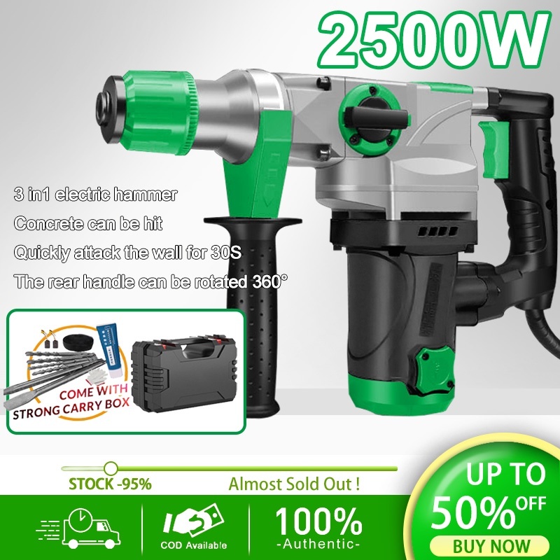 Demolition Electric Hammer 2500W/220V Chipping Hammer Electric Drill ...