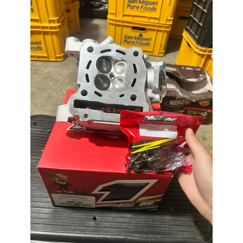 4S1M CYLINDER HEAD 23/26 FOR AEROX V1/V2//NMAX V2/ SNIPER155// R15 V3 ...