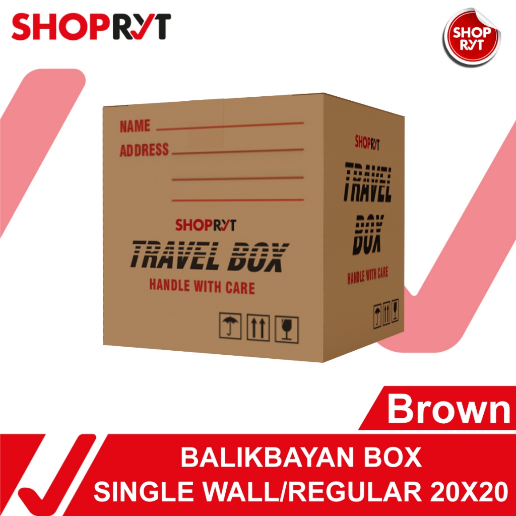 ShopRYT Balikbayan Box Single Wall Heavy Duty 20in 15in | Travel Box ...
