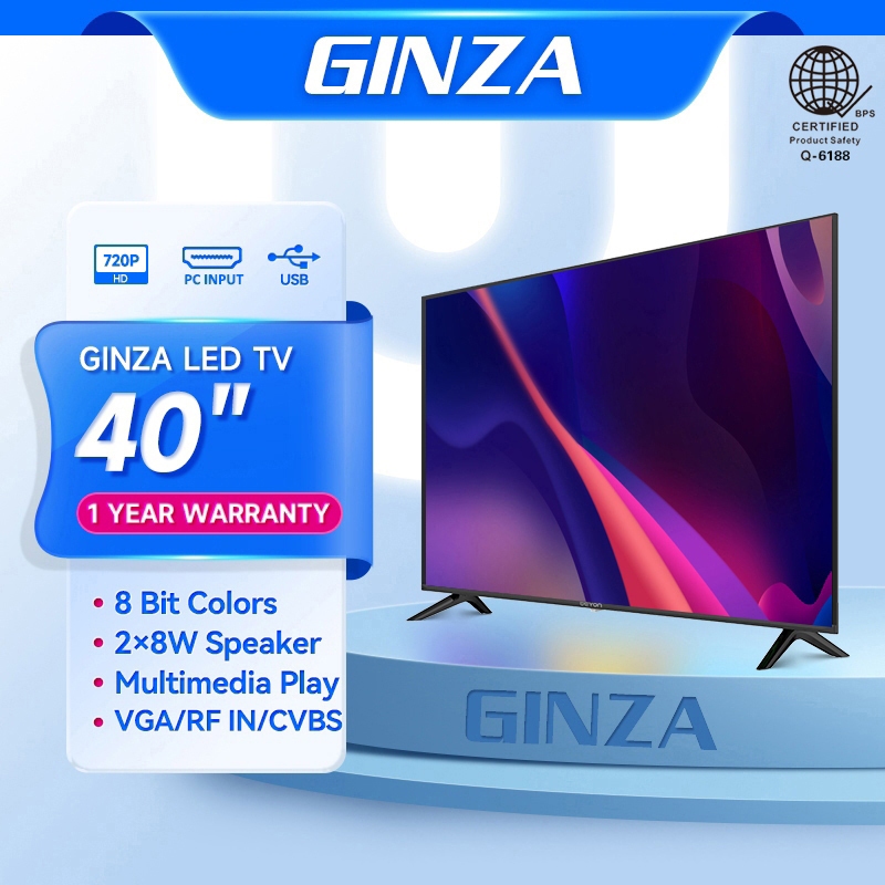 GINZA Flat Screen TV Multi-Ports Monitor LED TV 40 Inch TV 32 Inch ...