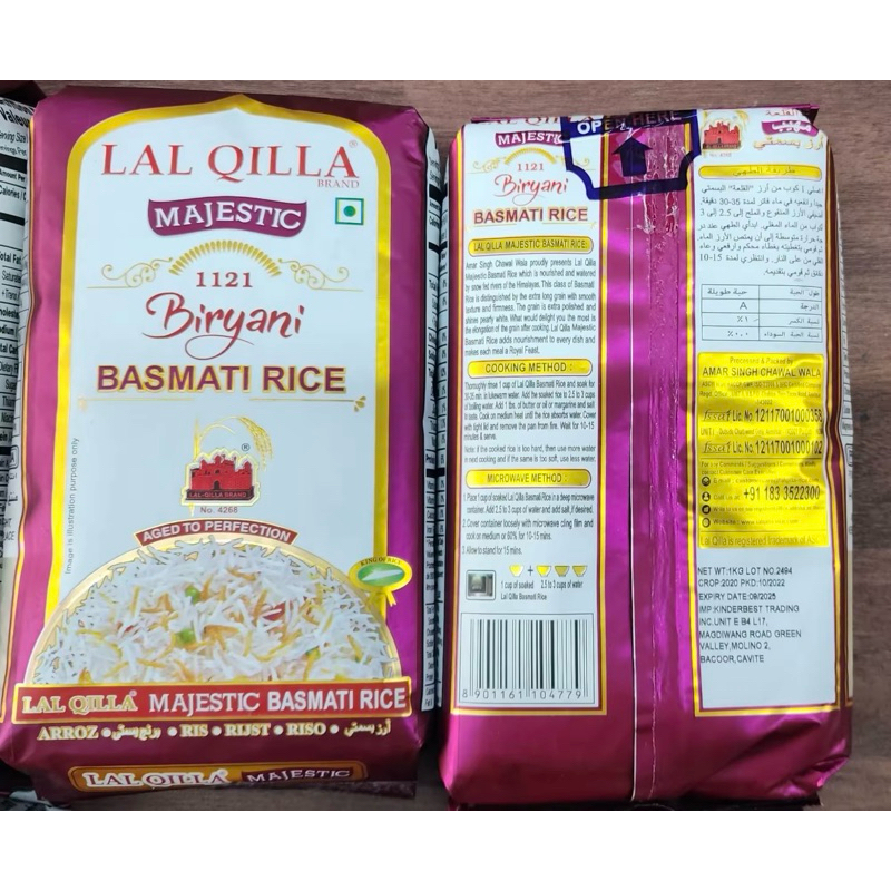 LAL QILLA MAJESTIC BASMATI RICE(LONG GRAIN 1kg PACK) | Shopee Philippines