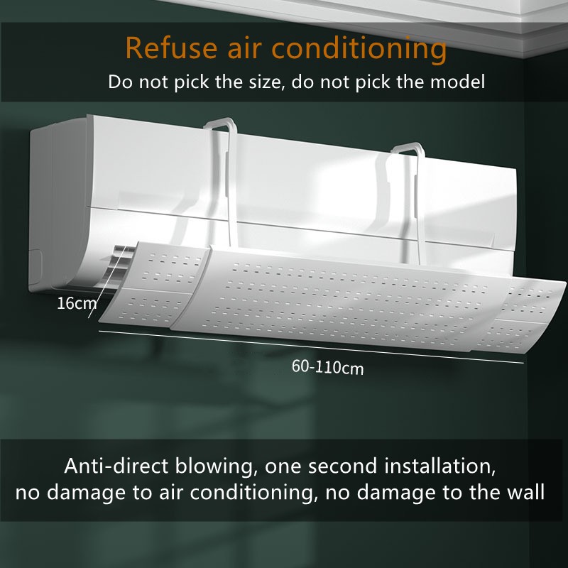 Adjustable Aircon Wind Deflector Air Conditioner 180 Retractable ...