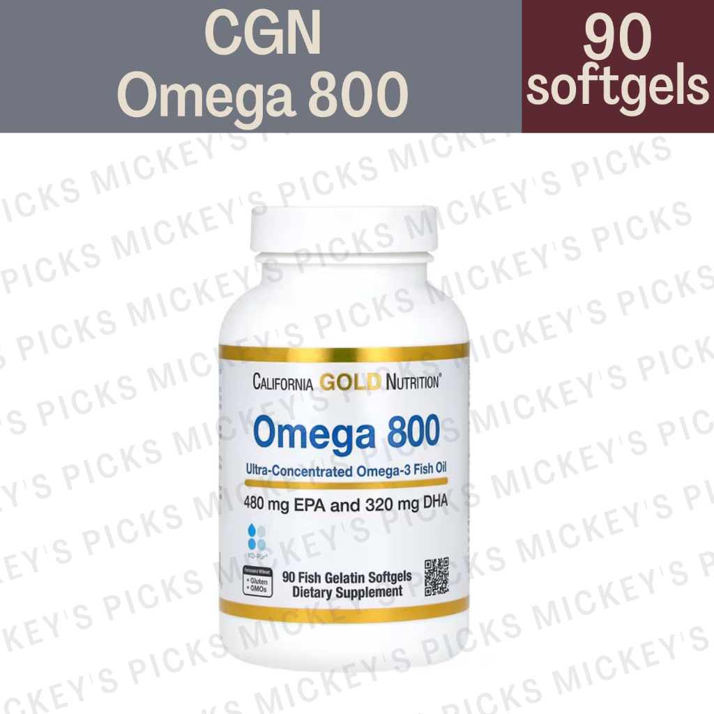 Omega 800 Ultra-Concentrated Omega-3 Fish Oil 1000mg, 90 Softgels ...