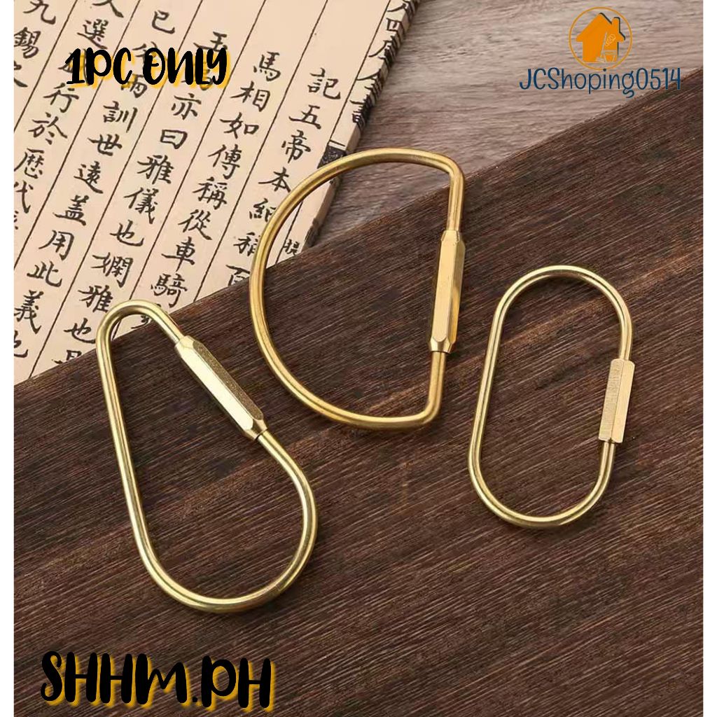 Brass Keychain With Lock Key Chain Camping Survival Camping Equipment ...