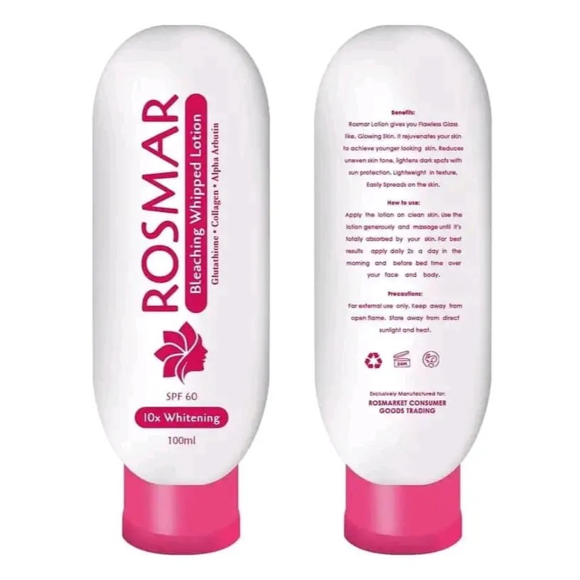 ROSMAR BLEACHING WHIPPED LOTION 100ML SPF 60 Anti-Aging Glass Skin ...