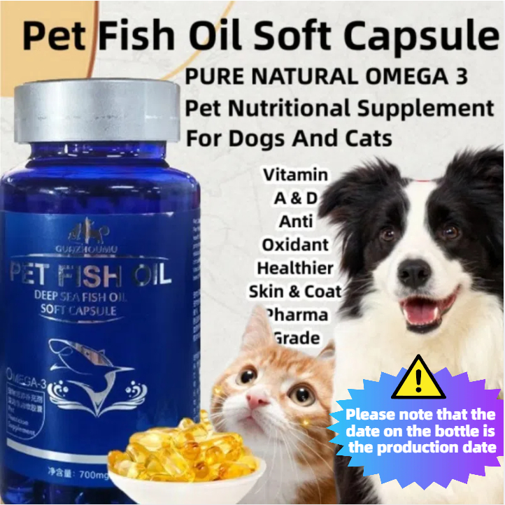 【FDA】120PCS Omega 3 Fish Oil Soft Gels FISH oil for PET Supplement ...