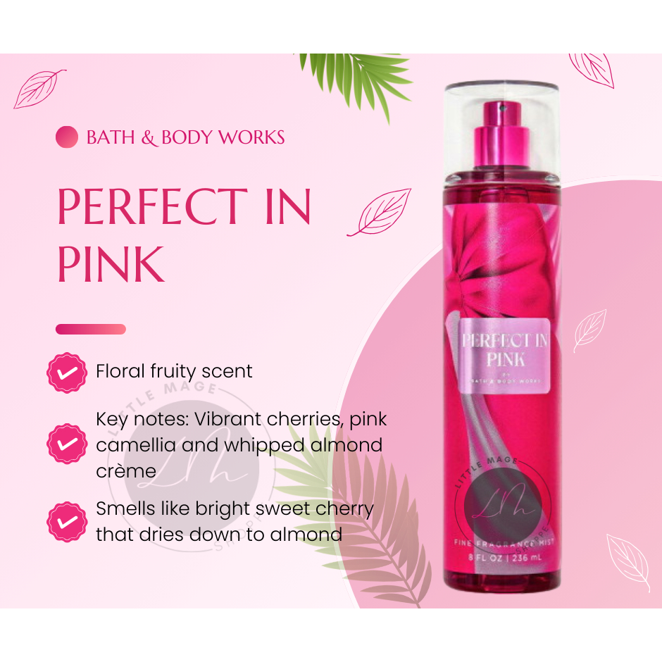 BATH & BODY WORKS | BBW PERFECT IN PINK FINE FRAGRANCE MIST 236 mL ...