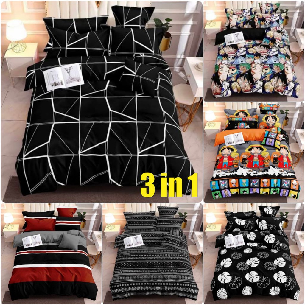 Fully Garterize White Break 100% Premium Canadian Cotton 3IN1 Bedsheets ...