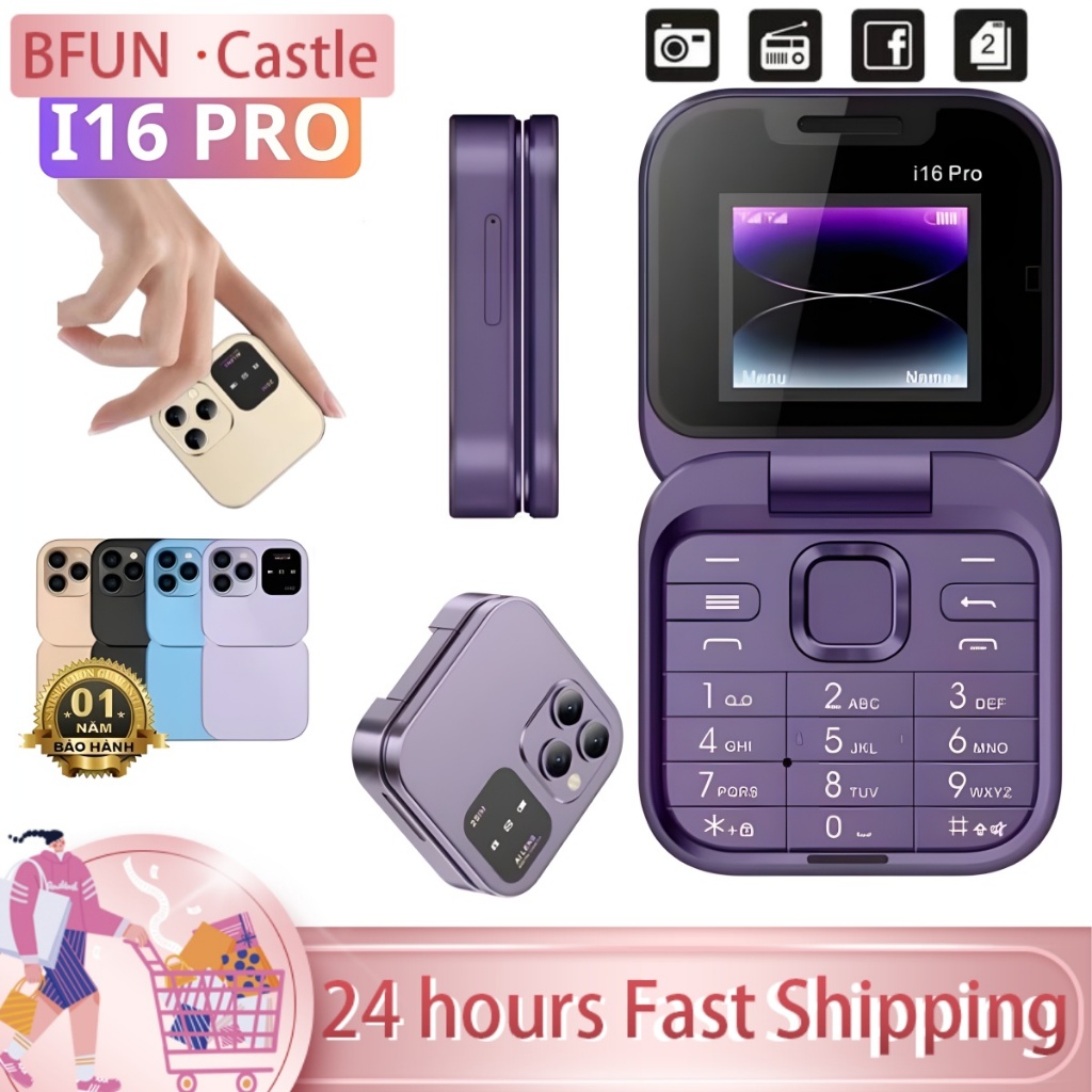 Cellphone Keypad Original New i16Pro Flip Phone 2G 3G Dual Card SIM ...