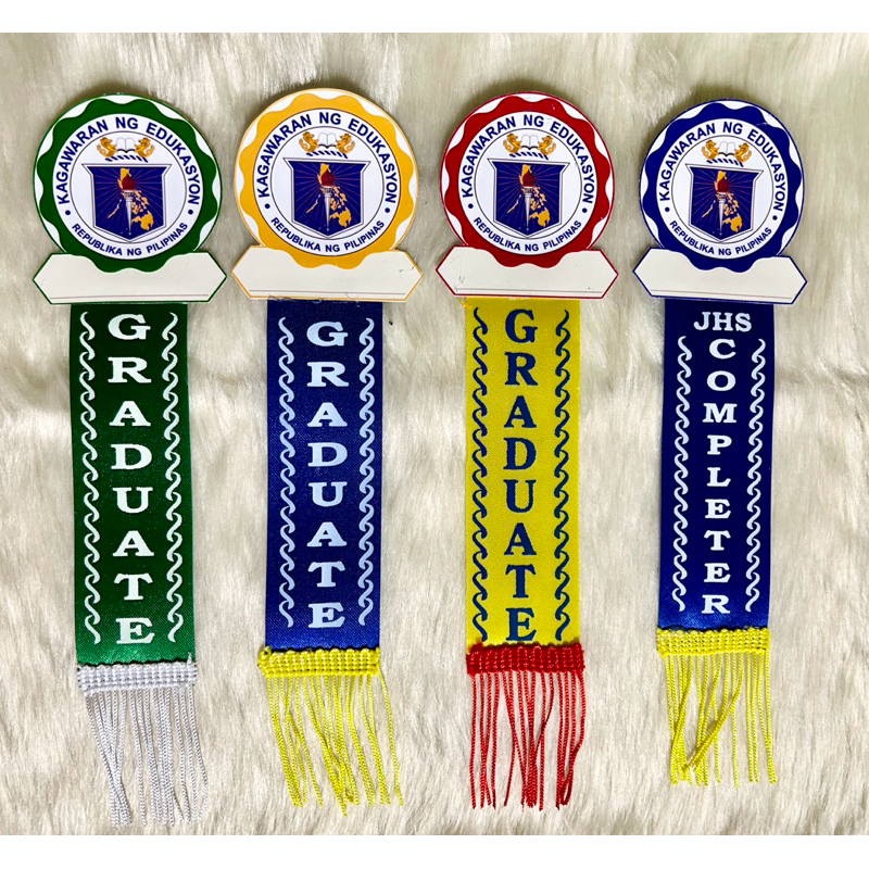 10 PCS GRADUATE/COMPLETER/FACULTY- GRADUATION RIBBON WITH LOGO AND ...