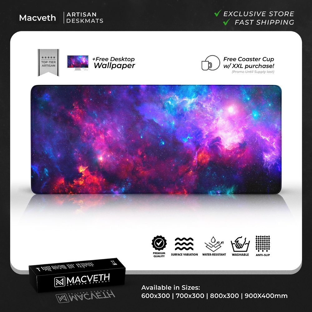 Macveth Mousepad | Nebula Deskmat | Extended Large Gaming Mouse pad ...