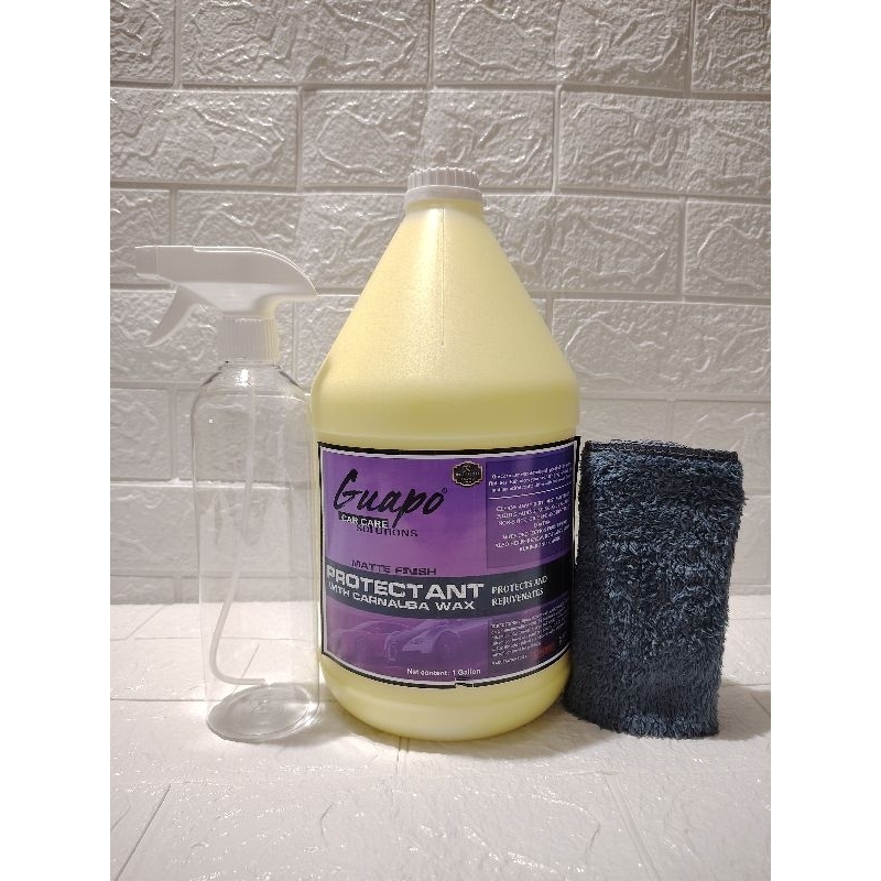 Guapo Matte Finish Protectant with Carnauba Wax 1 Gallon free towel | Shopee Philippines