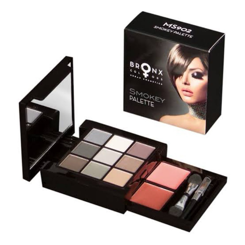 Original bronx makeup set smokey pallete (1brushonly) | Shopee Philippines