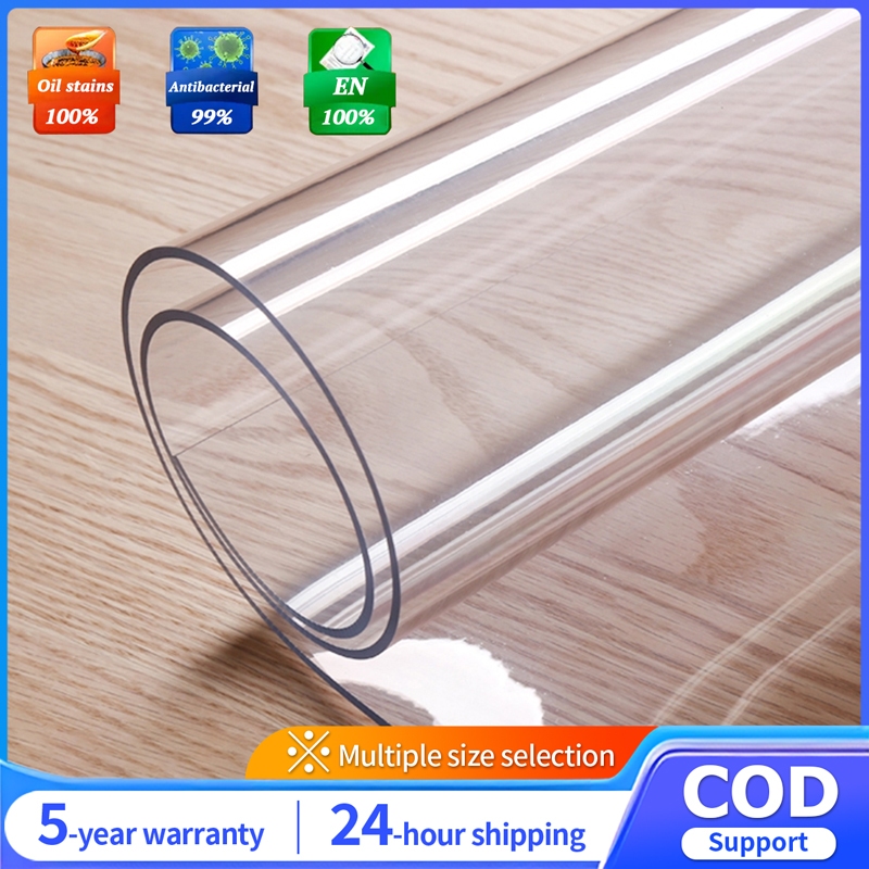 2-12 seater Transparent PVC Ttablecloth Ultra Thick Non-toxic Mat ...