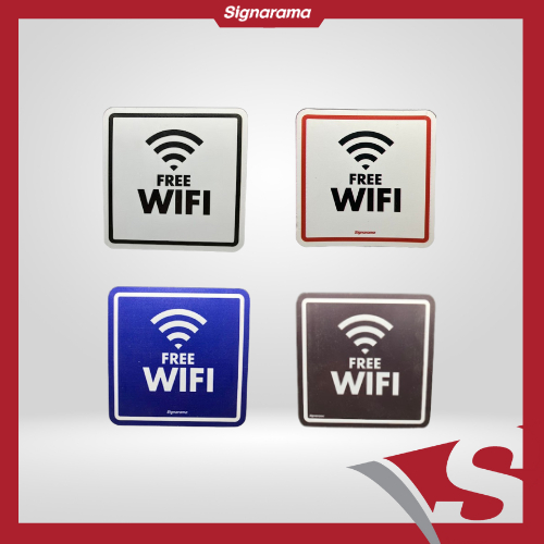 Free Wifi Sign Board - 6x6IN - by Signarama | Shopee Philippines