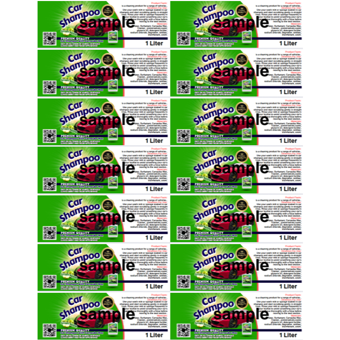 Generic Sticker Label for Car Shampoo (Vinyl Waterproof) | Shopee ...