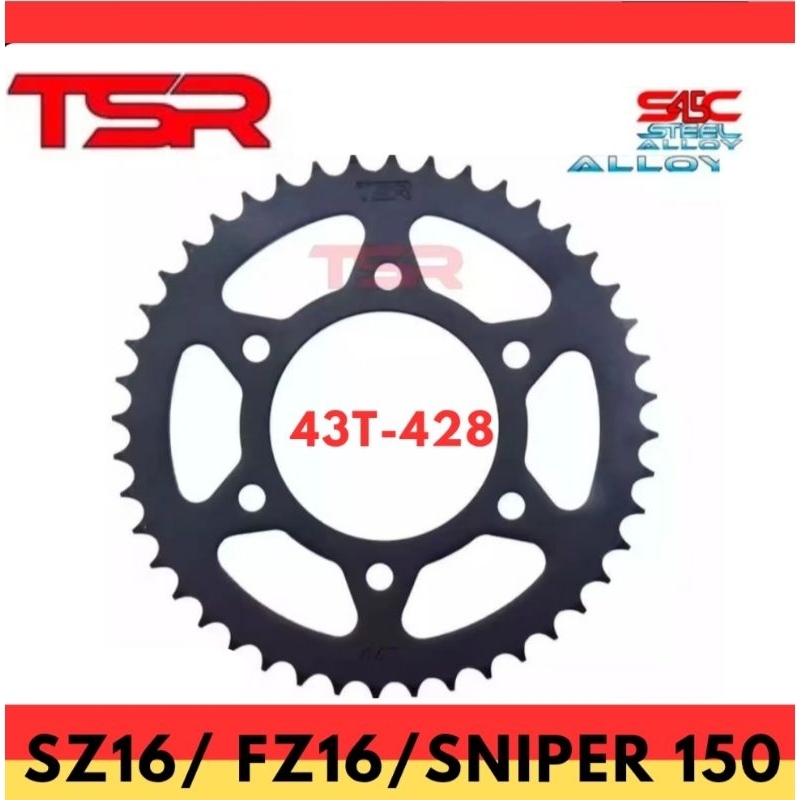 Sz16, Fz16, Sniper150,( 428)38,40,41,42,43,44,45T Rear Sprocket heavy ...