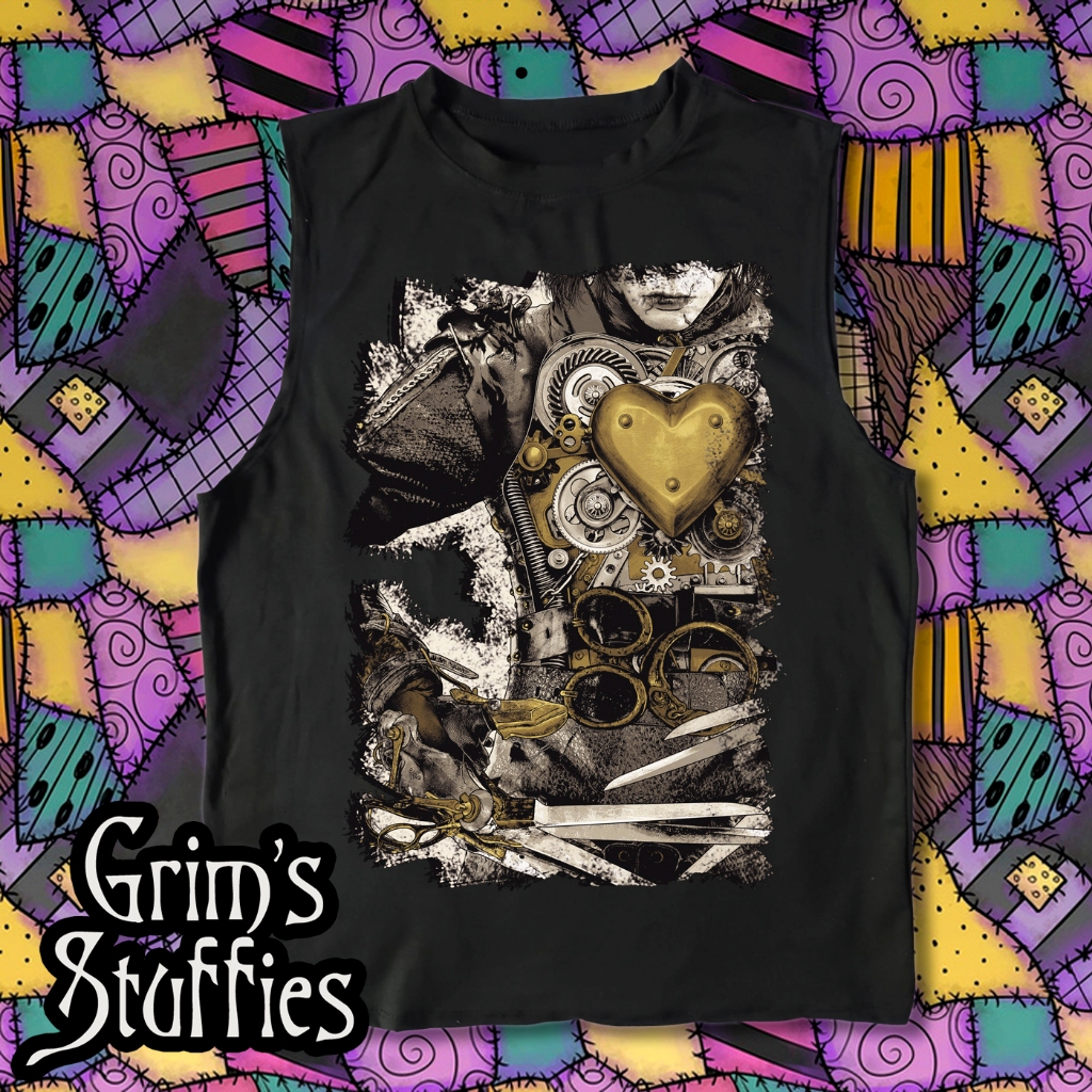 Edward Scissorhands Muscle Tee + Tim Burton, Johnny Depp | Shopee ...