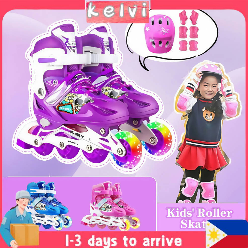 KV Kid Inline Skate Roller Shoes Roller Skates With Flash Wheel Skating ...