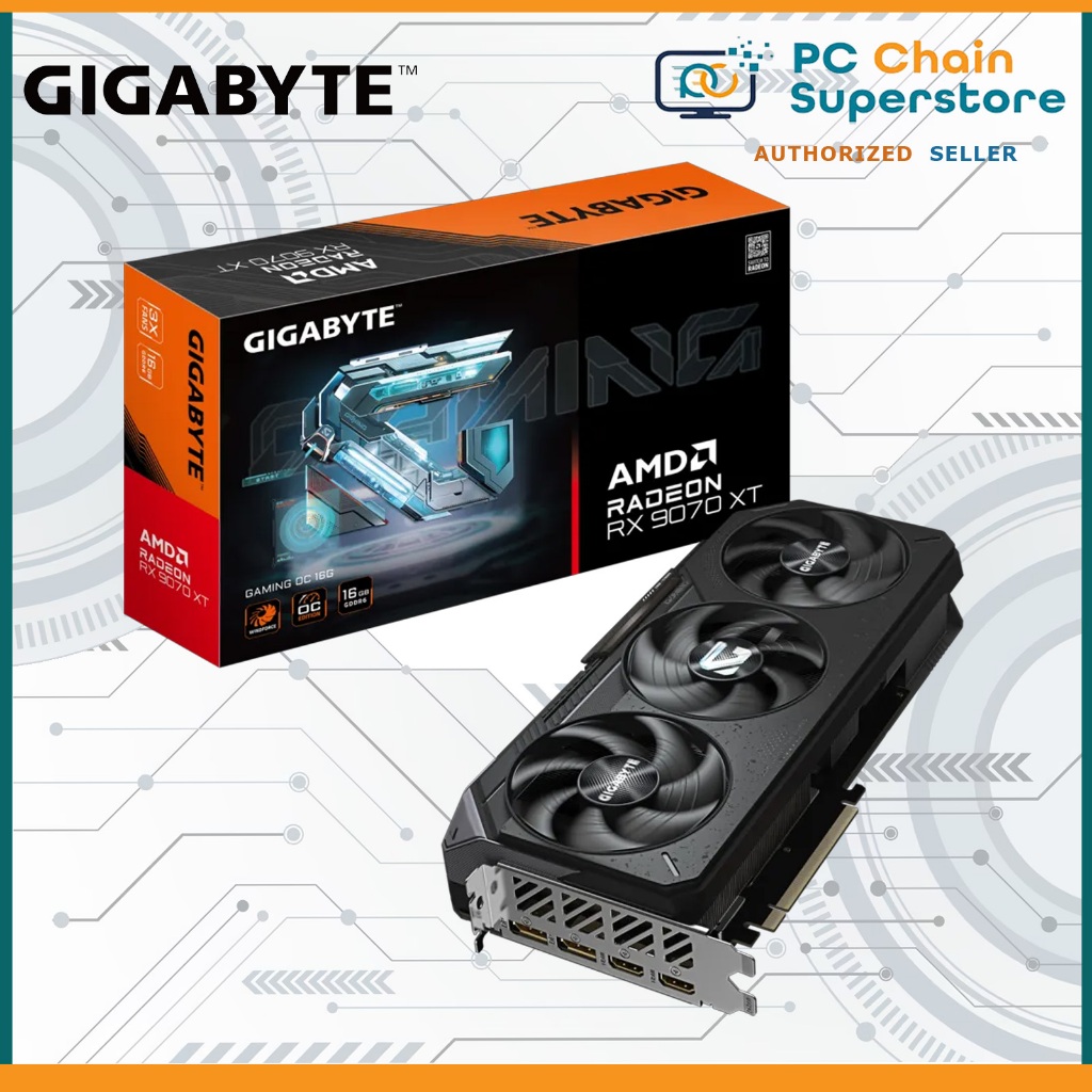 Gigabyte RTX 9070 XT Gaming OC 16GB GDDR6 Graphics Card (GV ...