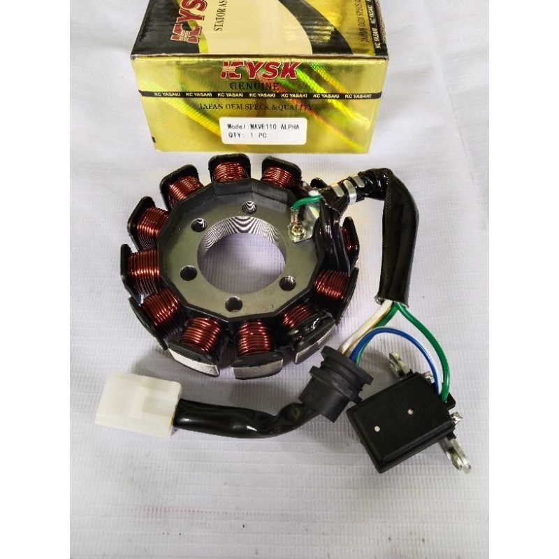 WAVE110 ALPHA/DASH STATOR ASSY GENUINE YSK | Shopee Philippines