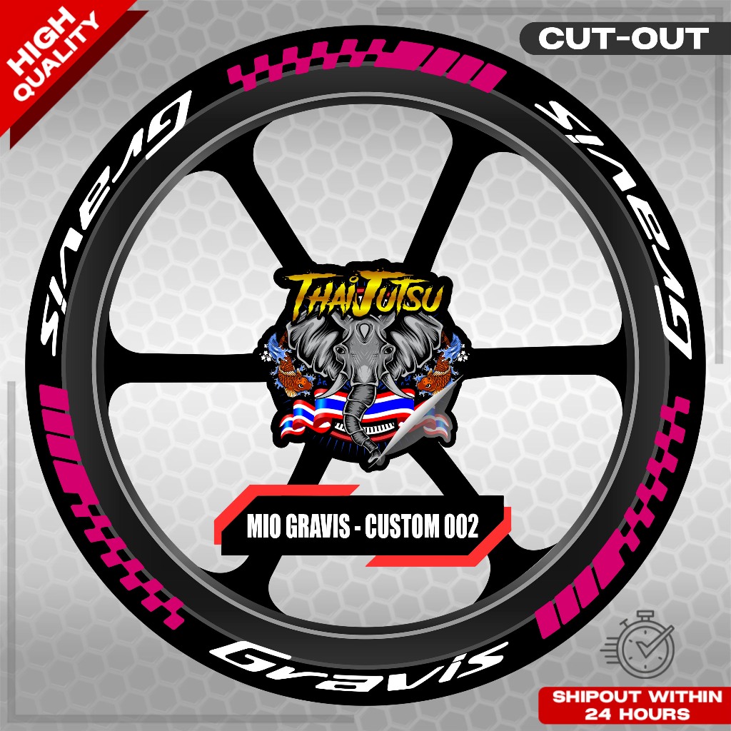 MIO GRAVIS MAG STICKER SET ( 2 MAGS ) - CUSTOM 002 | VINYL WATERPROOF ...