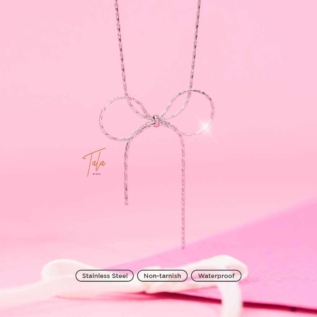 [Pre-Order] Tala By Kyla Silver Ribbon Collection Necklace Plus Gift ...