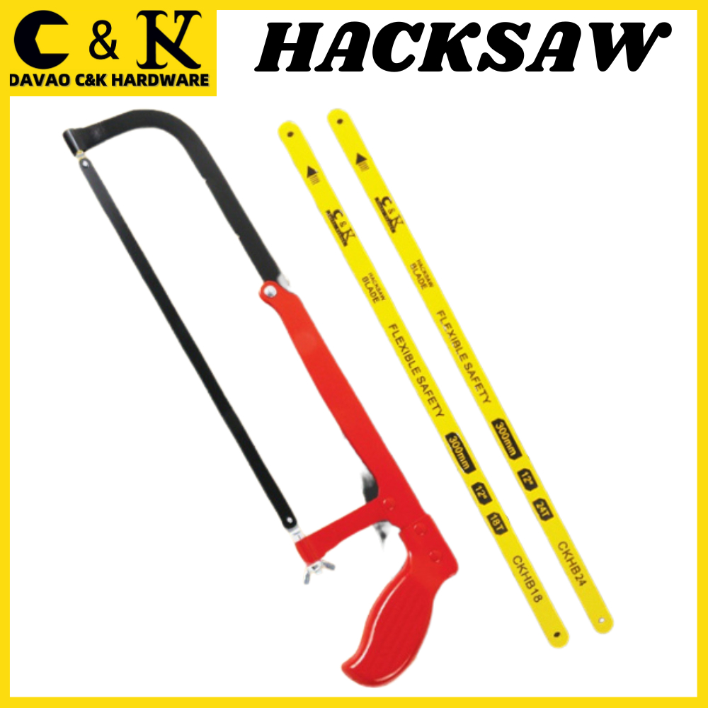 [CK-02-05]Hacksaw Frame w/ Adjustable Handle and Blade for Metal - 12 ...