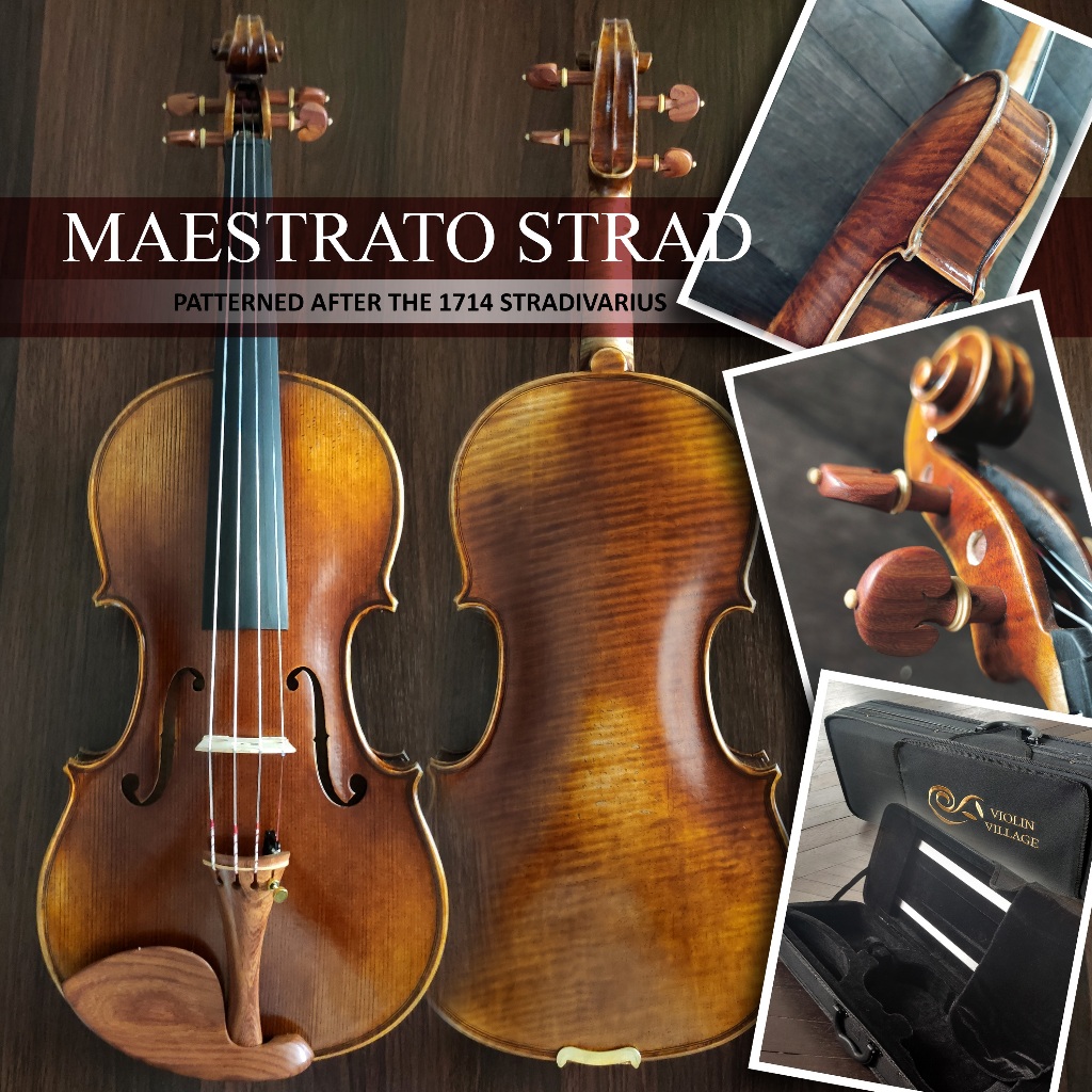 Violin Village Maestrato Stradivari Handmade Violin 4/4 | Shopee ...