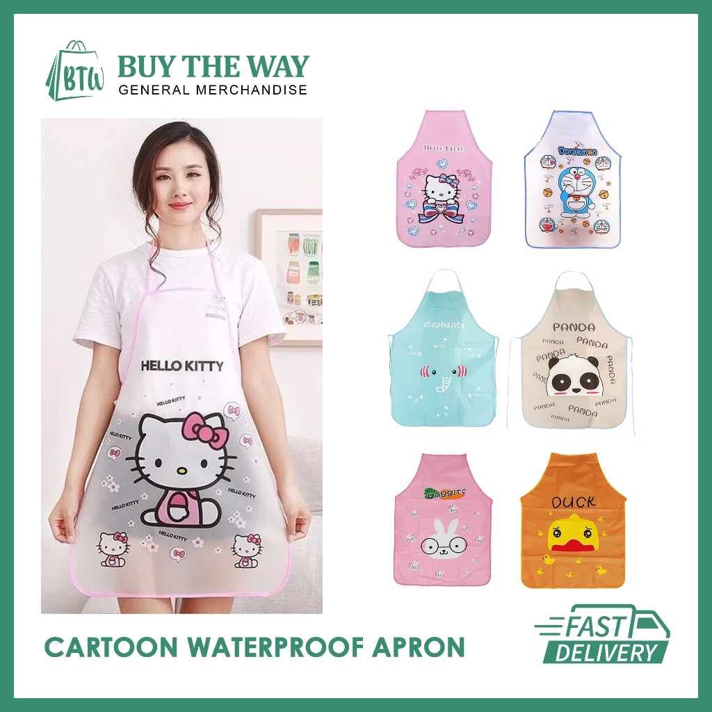 BIG SALE | RAMDOM COLOR CUTE CARTOON WATERPROOF APRON KITCHEN ...