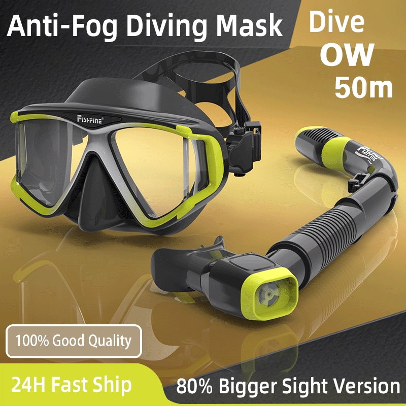 Professional Diving Goggles Diving Mask Tempered Glass Anti Fog Anti ...