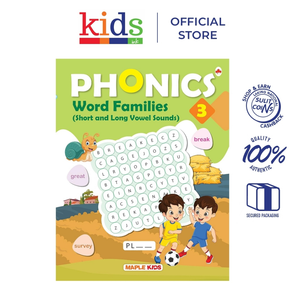 PHONICS: WORD FAMILIES SHORT AND LONG VOWEL SOUNDS BOOK 3 TRADEPAPER ...