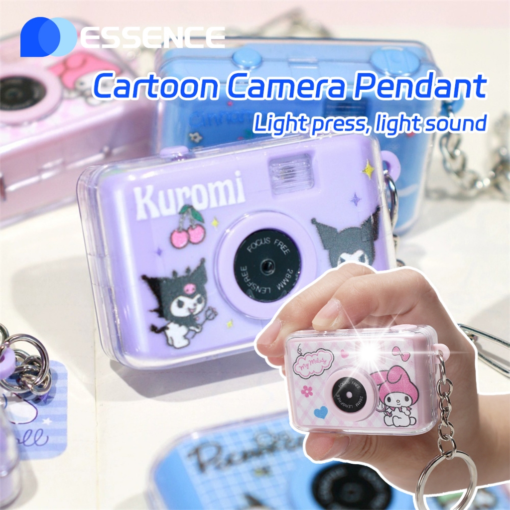Cute Kuromi Cinnamoroll Luminous Camera Pendant Keychains Sanrio ...