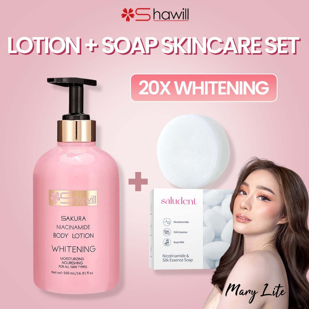 【20X Whitening】Shawill niacinamide body lotion whitening moisturizing ...