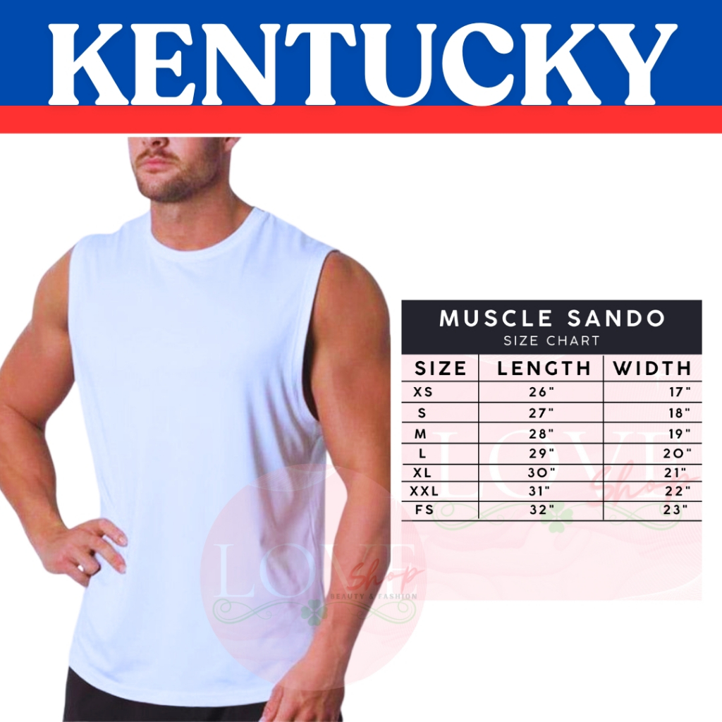 Kentucky Muscle Sando for Men - Plain White, Cotton, 1pc and 3pcs ...