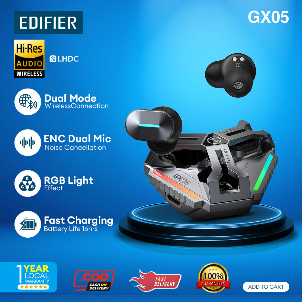 Edifier Hecate GX05 TWS Gaming Earbuds – Ultra-Low Latency, Dual ...