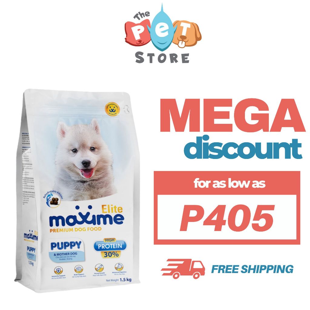 Maxime Elite Premium Dry Dog Food - Puppy 1.5kg High Protein | Shopee ...