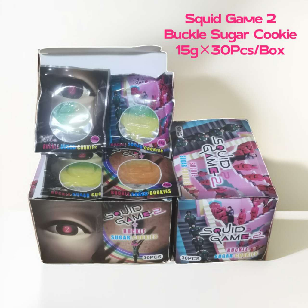Squid Game 2 Buckle Sugar Cookies Candy (15g*30Pcs) - Delicious Snack ...