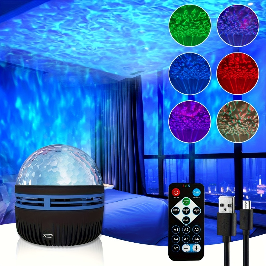 Starry Sky Galaxy Lamp Projector Aurora RGB LED Night Light Remote ...