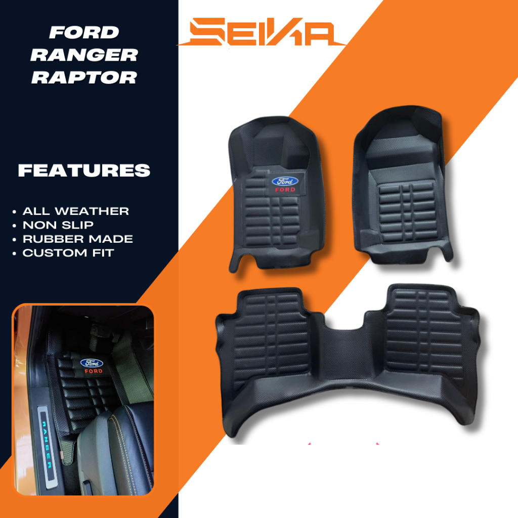 Ford Ranger and Ford Raptor car mat 2010-2025, car mat, floor mat, car ...
