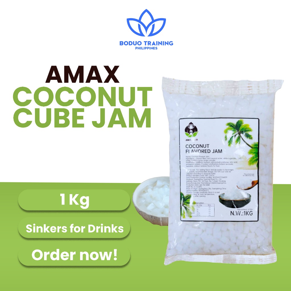 Amax Nata de coco Strip Coconut Jelly Milk Tea Sinkers Toppings Fruit ...
