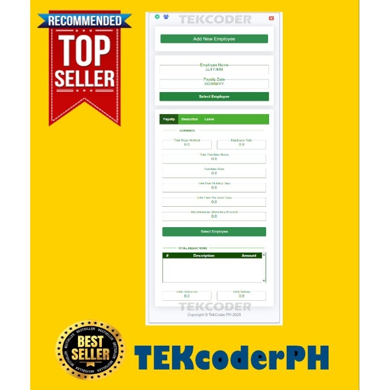 OFLLINE PAYROLL/PAYSLIP MANAGEMENT SYSTEM | Shopee Philippines