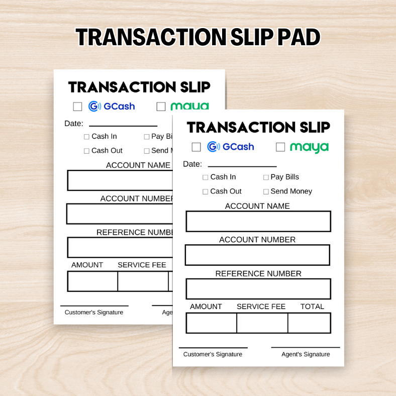 JM Creatink Gcash / Maya Transaction Slip Receipt Pad (50 Pages/80 ...