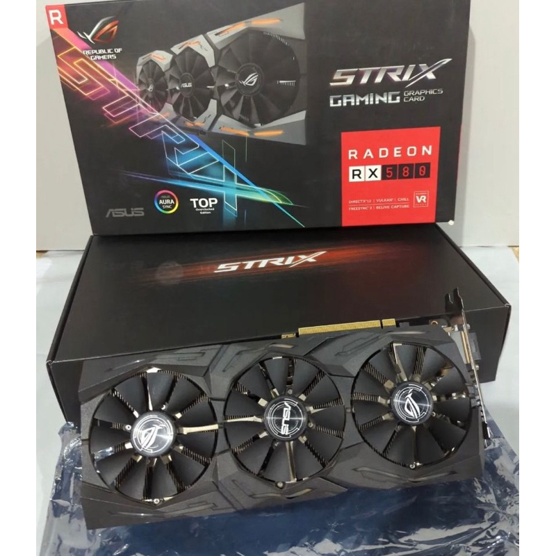 ASUS ROG STRIX RX580 8GB GAMING OC Edition GDDR5 DP HDMI AMD Graphics Card TOPOC | Shopee ...