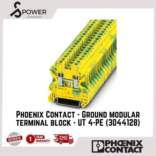 Phoenix Contact Ground modular terminal block - UT 4-PE (3044128 ...