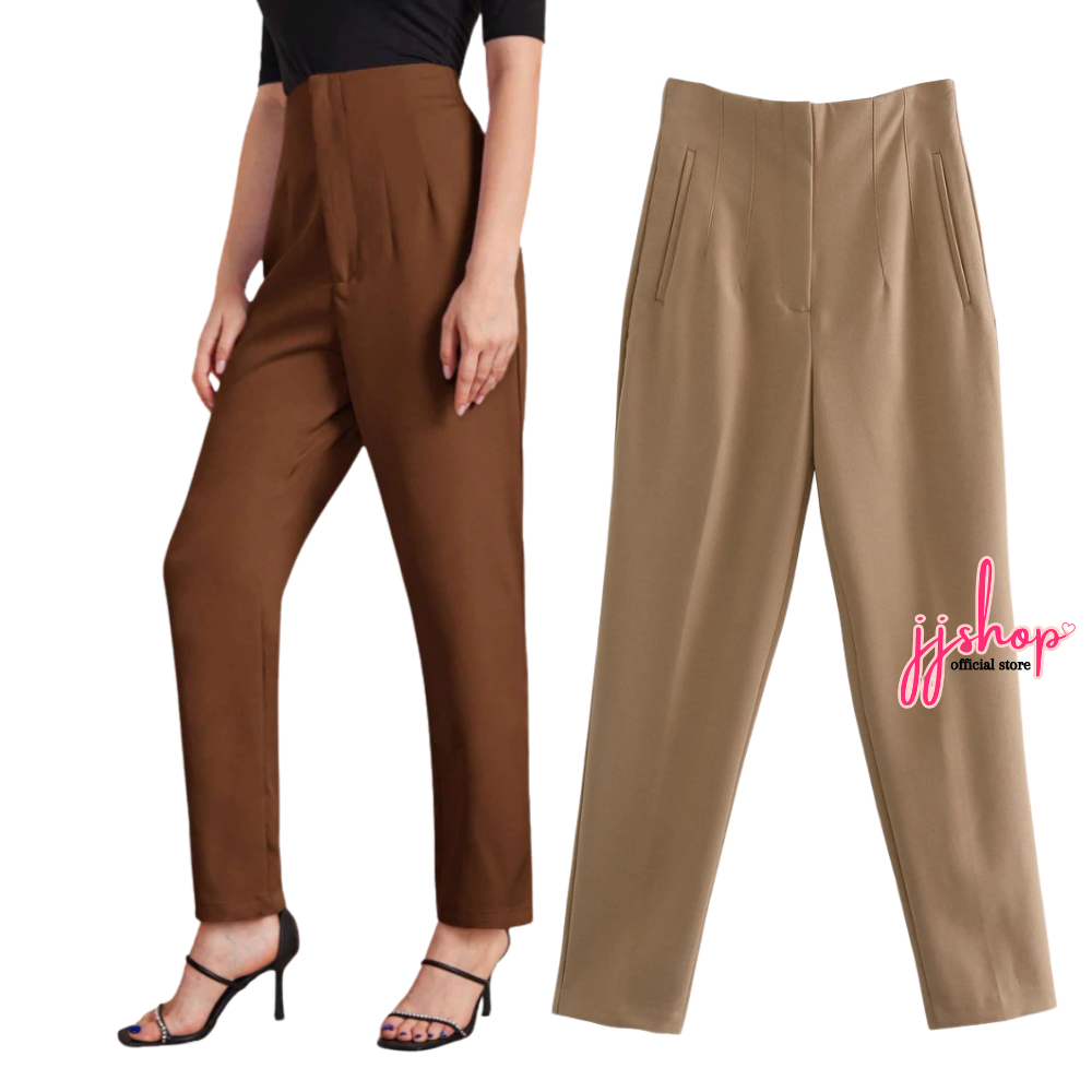 Slim-Fit High Waist Trouser Slacks Pants 26-31 Garter Waist | JJ.SHOP ...