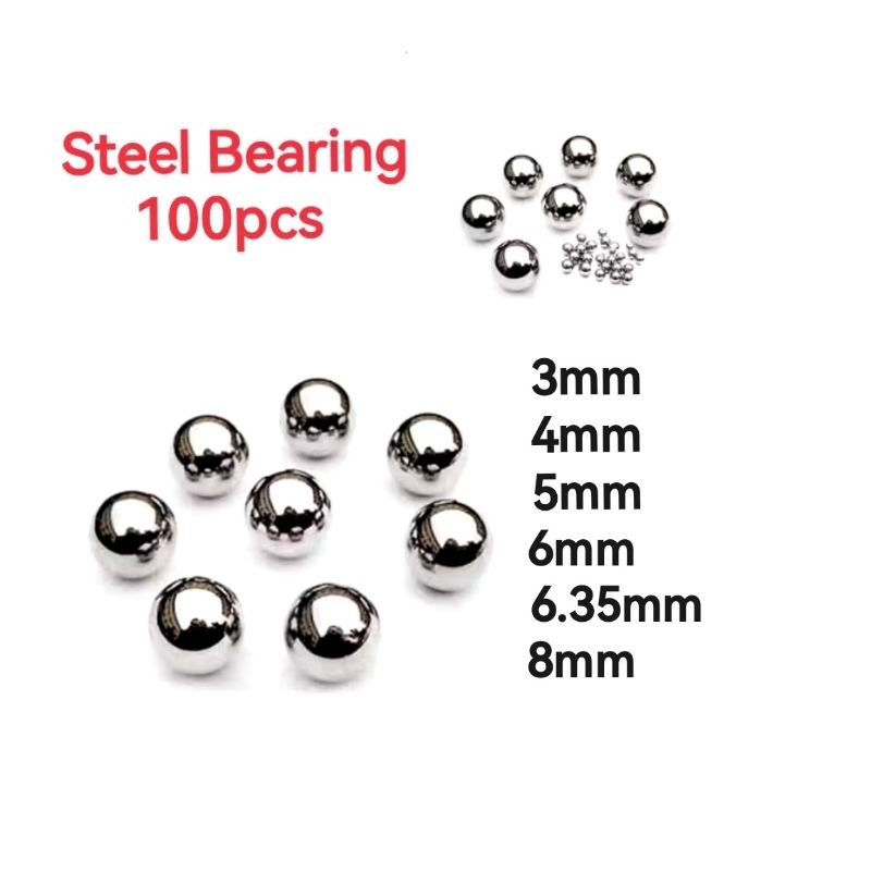 50-100pcs Steel Bearing Dia3/4/5/6/6.35/8mm High Precision Bearing ...