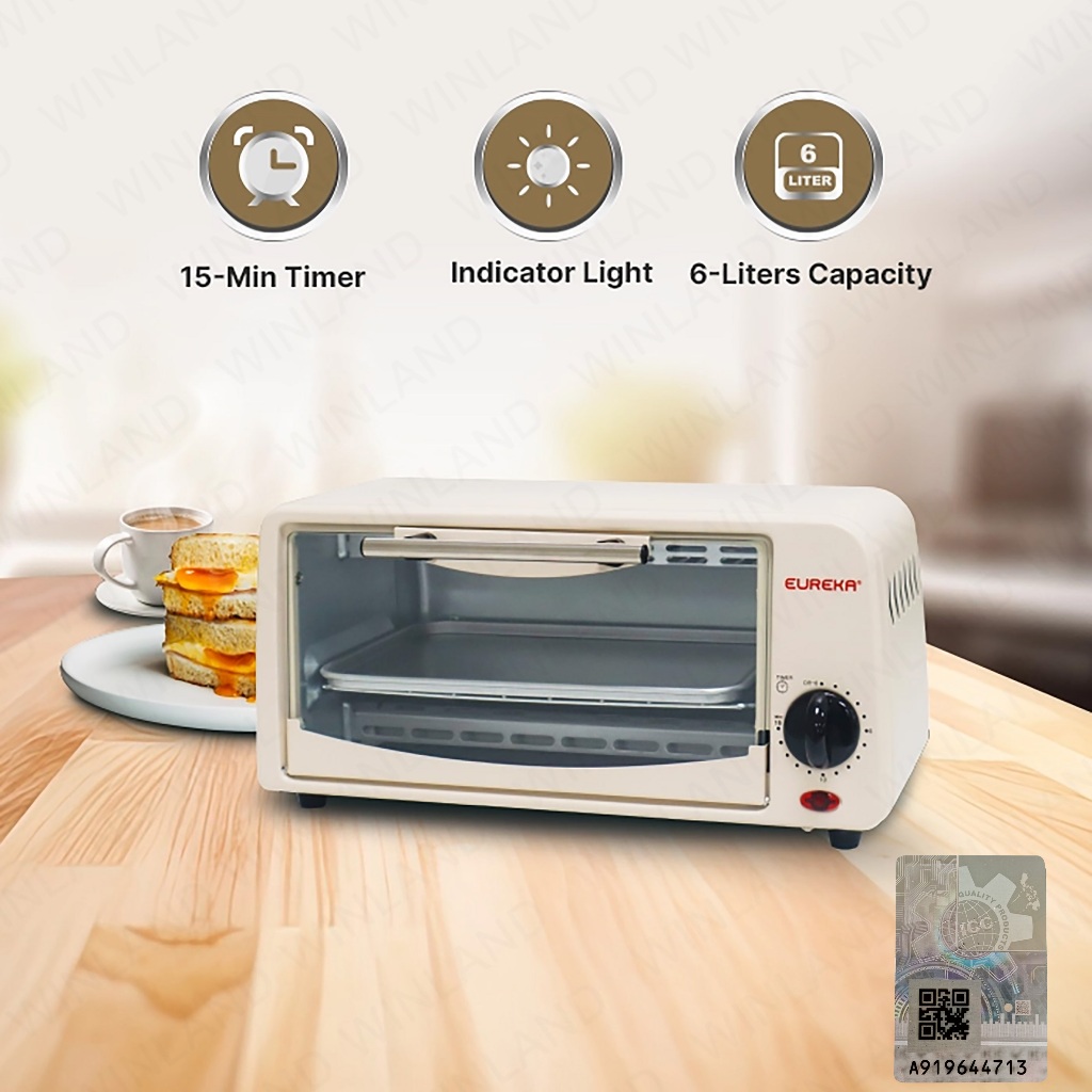 Eureka by Winland 6.0Liters Electric Oven Toaster Bake Toast EEOT-6LS ...